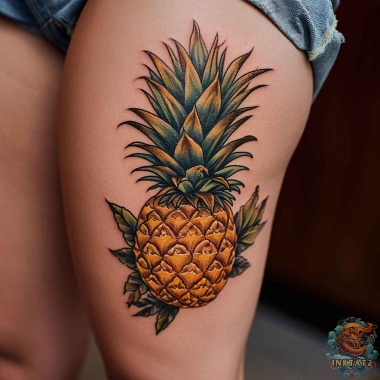 Exploring the Sweet and Symbolic Meaning of Pineapple Tattoos: 108 Designs - inktat2.com