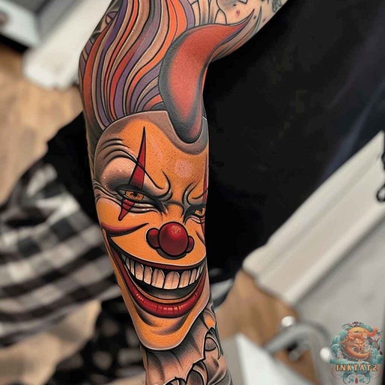Behind the Smiles: The Enduring Appeal of Clown Tattoos: 155 Designs - inktat2.com