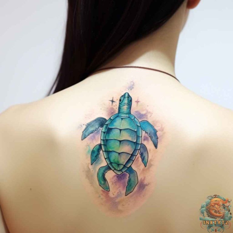 50 Sea Turtle Watercolor Tattoos: A Symbol of Strength and Beauty ...