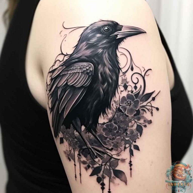 The Mysterious and Mythical Meanings Behind the Iconic Raven Tattoo: 57 ...
