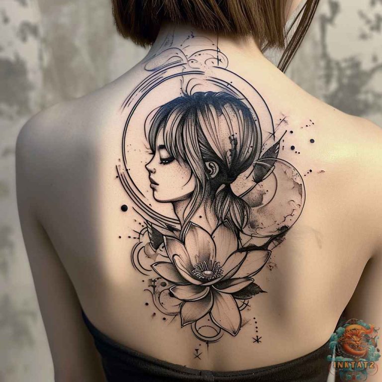 Mystical Moon and Lotus Tattoos: Unveiling the Symbolism and Beauty: 93 ...