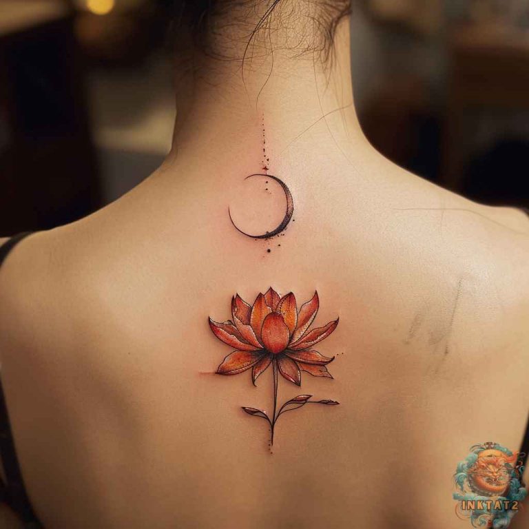 Mystical Moon and Lotus Tattoos: Unveiling the Symbolism and Beauty: 93 ...