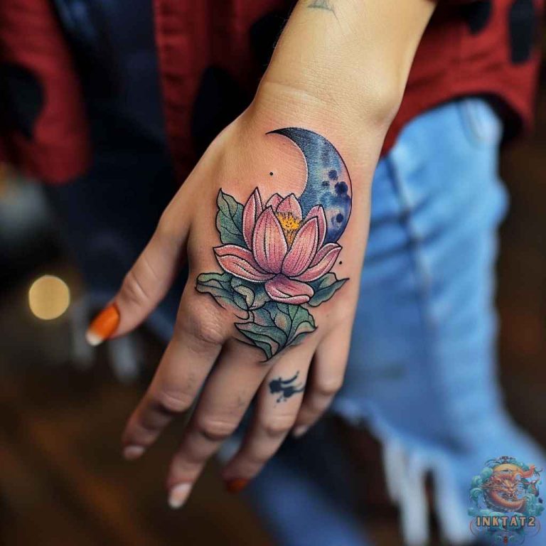 Mystical Moon and Lotus Tattoos: Unveiling the Symbolism and Beauty: 93 ...