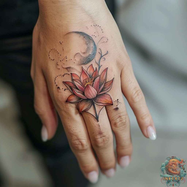 Mystical Moon and Lotus Tattoos: Unveiling the Symbolism and Beauty: 93 ...