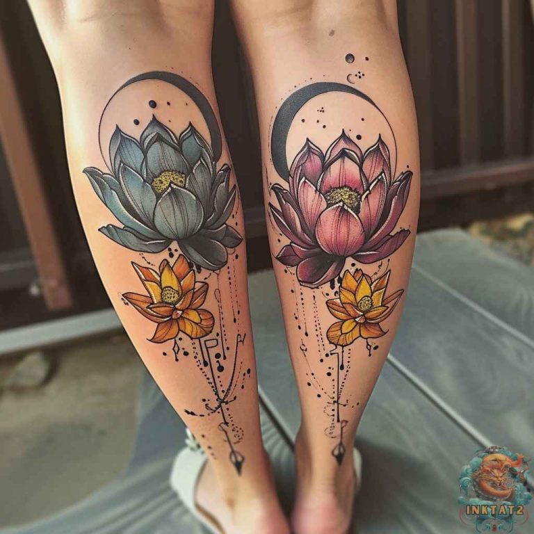 Mystical Moon and Lotus Tattoos: Unveiling the Symbolism and Beauty: 93 ...