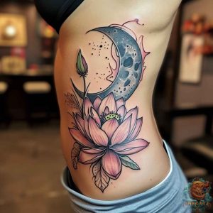 Mystical Moon and Lotus Tattoos: Unveiling the Symbolism and Beauty: 93 ...