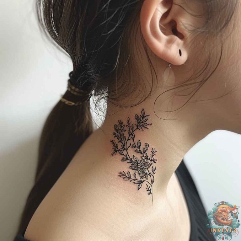 Empowering Elegance: The Allure of Small Feminine Neck Tattoos: 92 ...