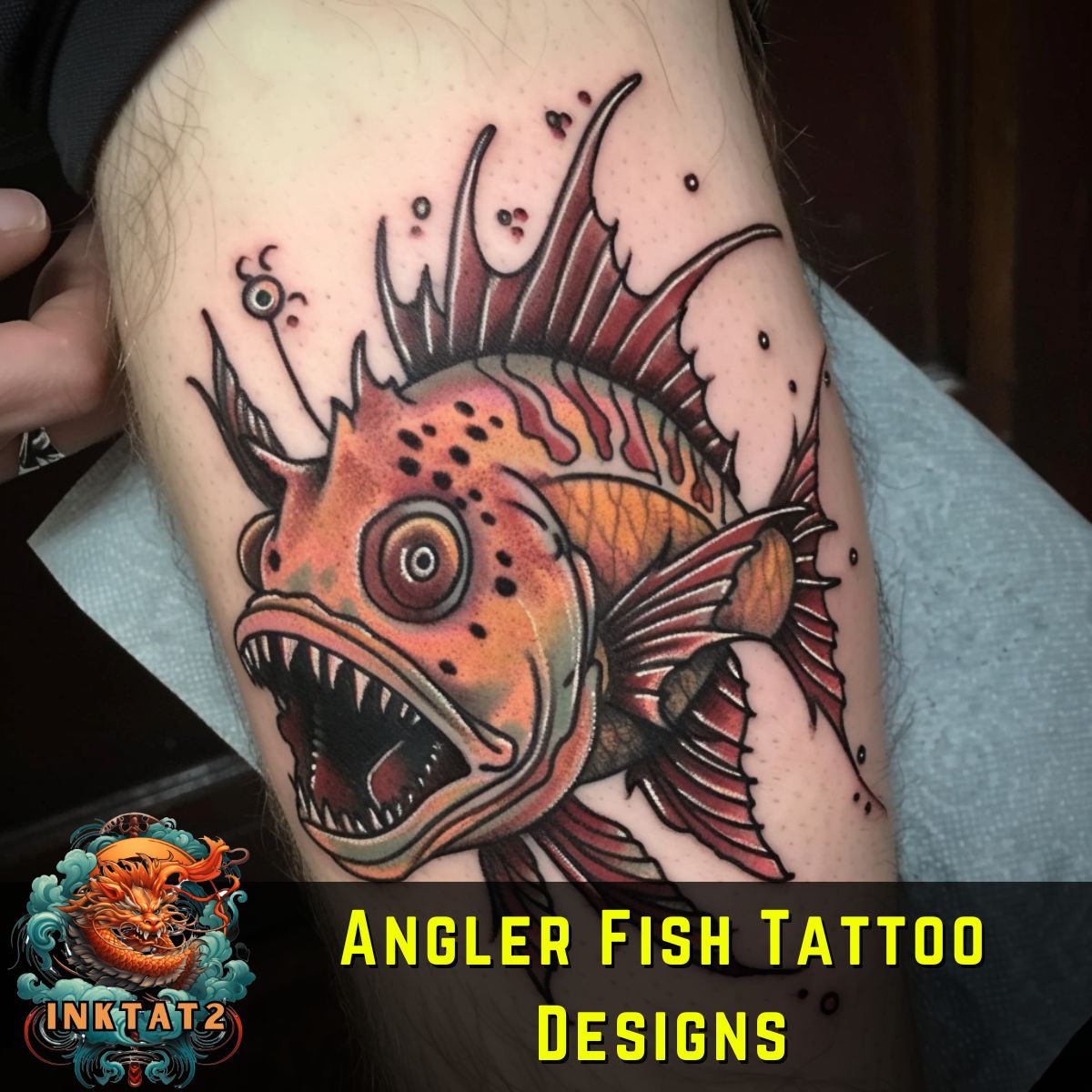 Exploring the Enigmatic Beauty of Angler Fish Tattoos: 88 Designs ...