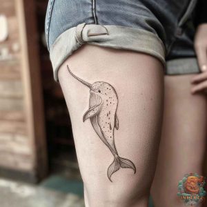 Splashing into Sea-Inspired Ink: The Majestic World of Narwhal Tattoos ...