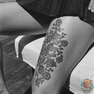 Blooming Beauty: Exploring the Allure of Floral Thigh Tattoos: 88 ...