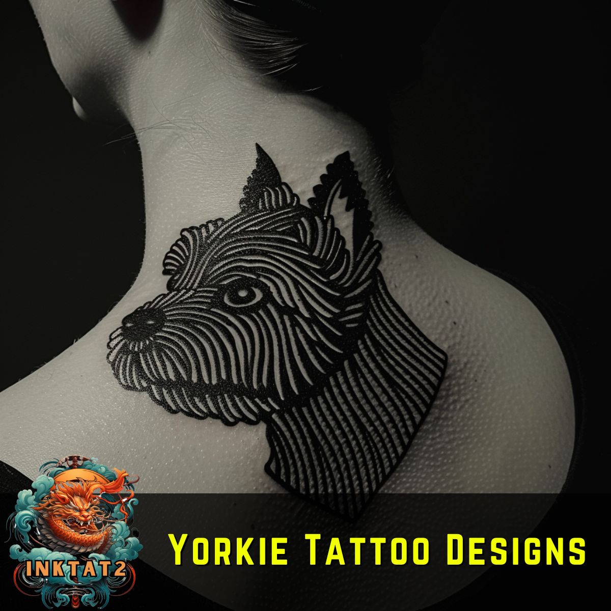 Unleashing the Cutest Ink: Exploring the World of Yorkie Tattoo Designs ...