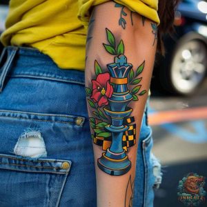 Checkmate Your Style: Exploring the World of Chess Tattoos: 98 Designs ...