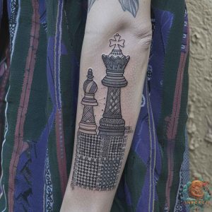 Checkmate Your Style: Exploring the World of Chess Tattoos: 98 Designs ...