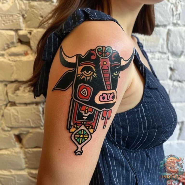 Moo-ving Art: Exploring the Symbolism of Cow Tattoos: 165 Designs ...