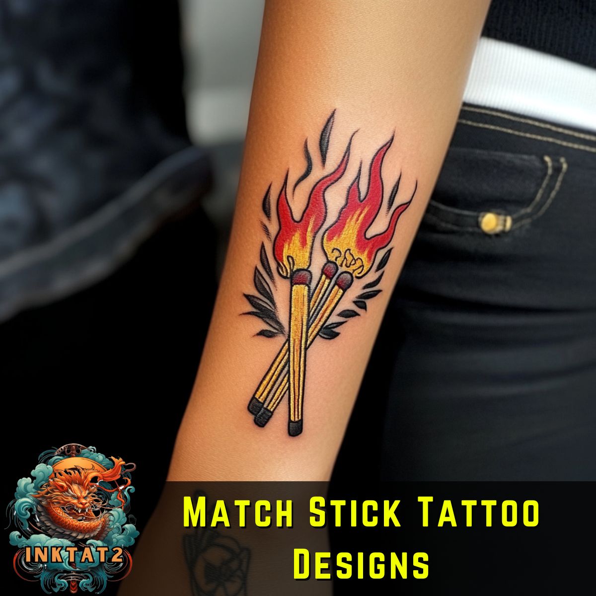 From Fire to Ink: Exploring the Intriguing World of Match Stick Tattoos ...