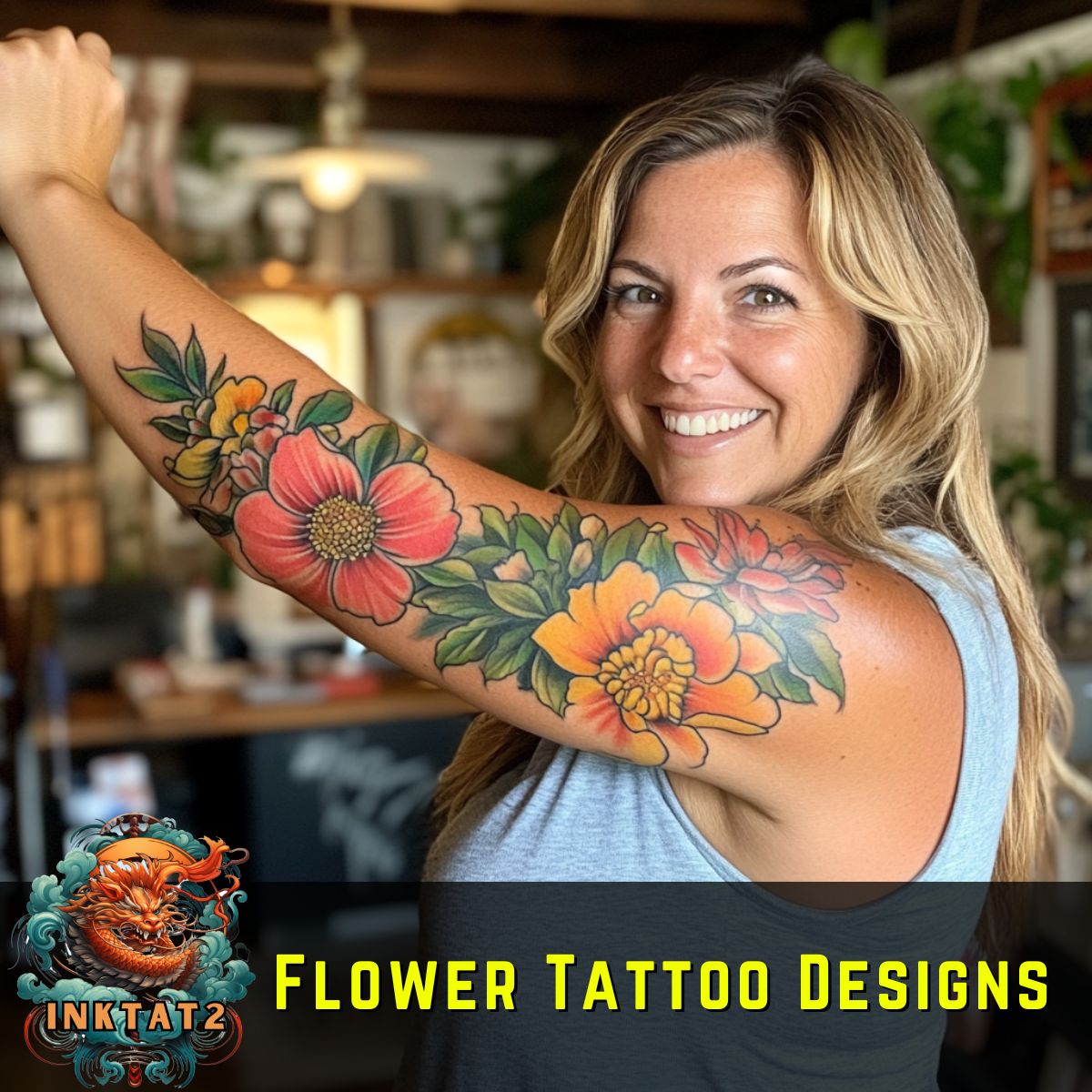 Blooming Art: Exploring the Beauty and Symbolism of Flower Tattoos: 266 ...